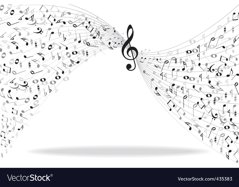 Music notes background Royalty Free Vector Image