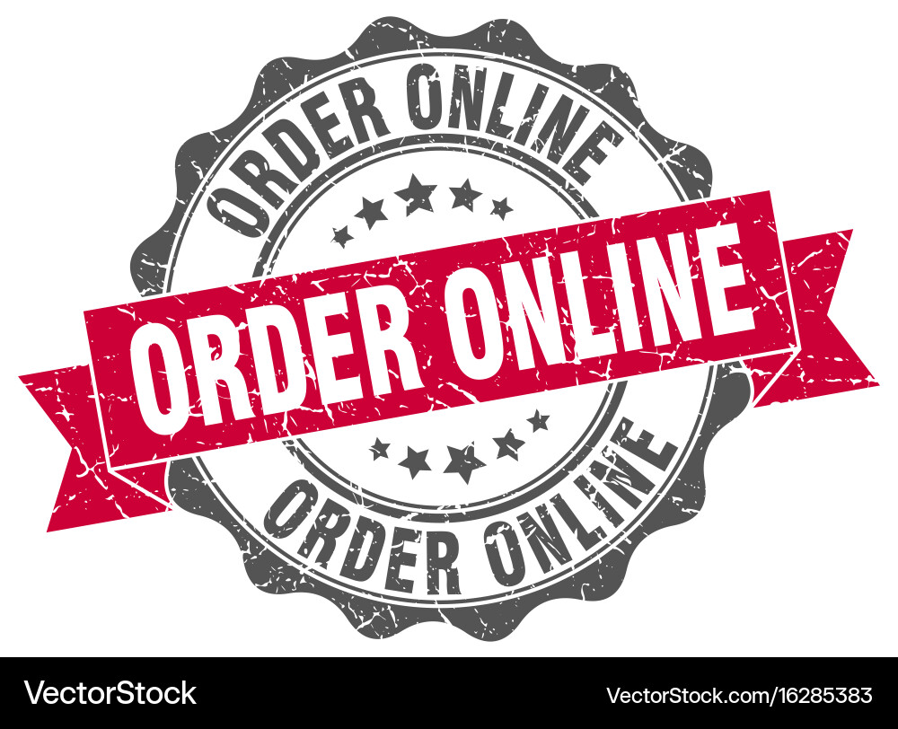 Order online stamp sign seal Royalty Free Vector Image