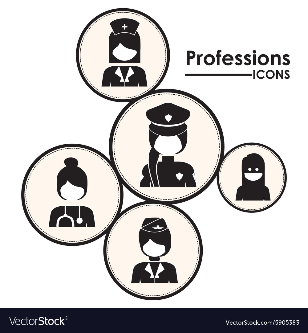 Professions design Royalty Free Vector Image - VectorStock