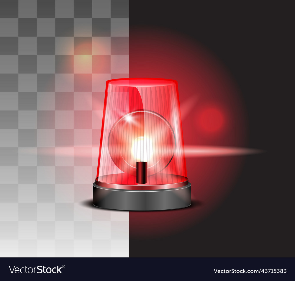 Set of realistic flashing police siren ambulance Vector Image Set of realistic flashing police siren ambulance Vector Image
