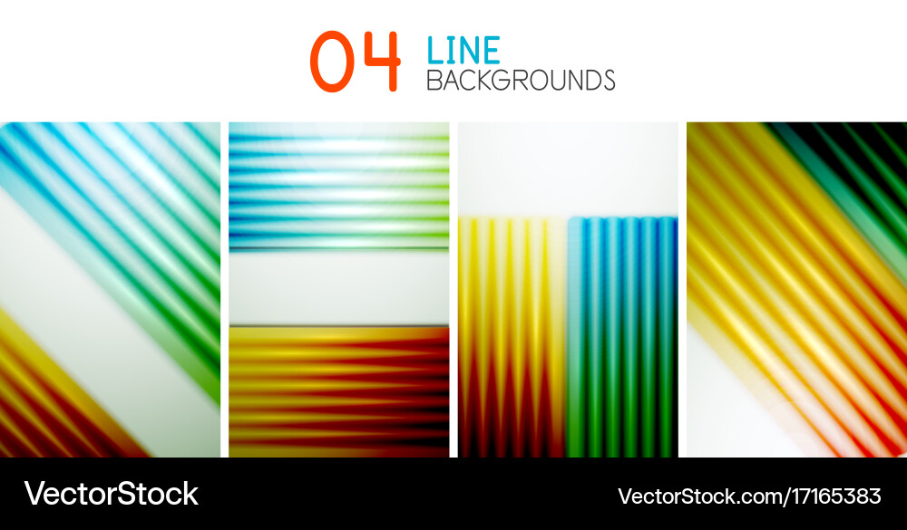 Set of straight lines backgrounds Royalty Free Vector Image
