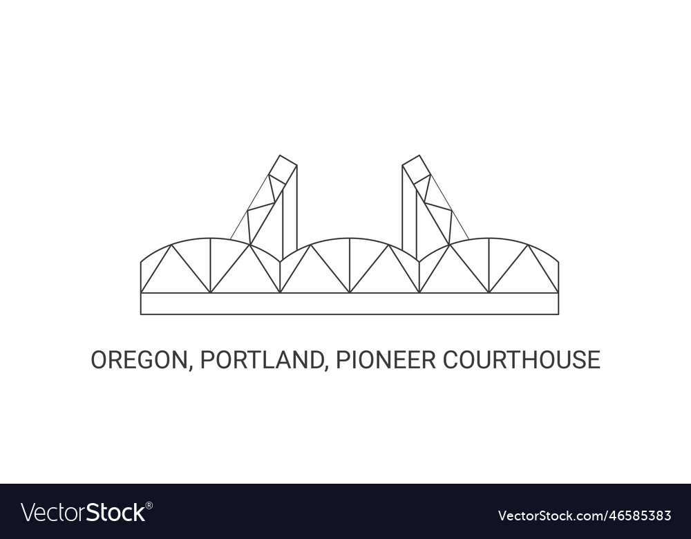United states oregon portland pioneer Royalty Free Vector United states oregon portland pioneer Royalty Free Vector