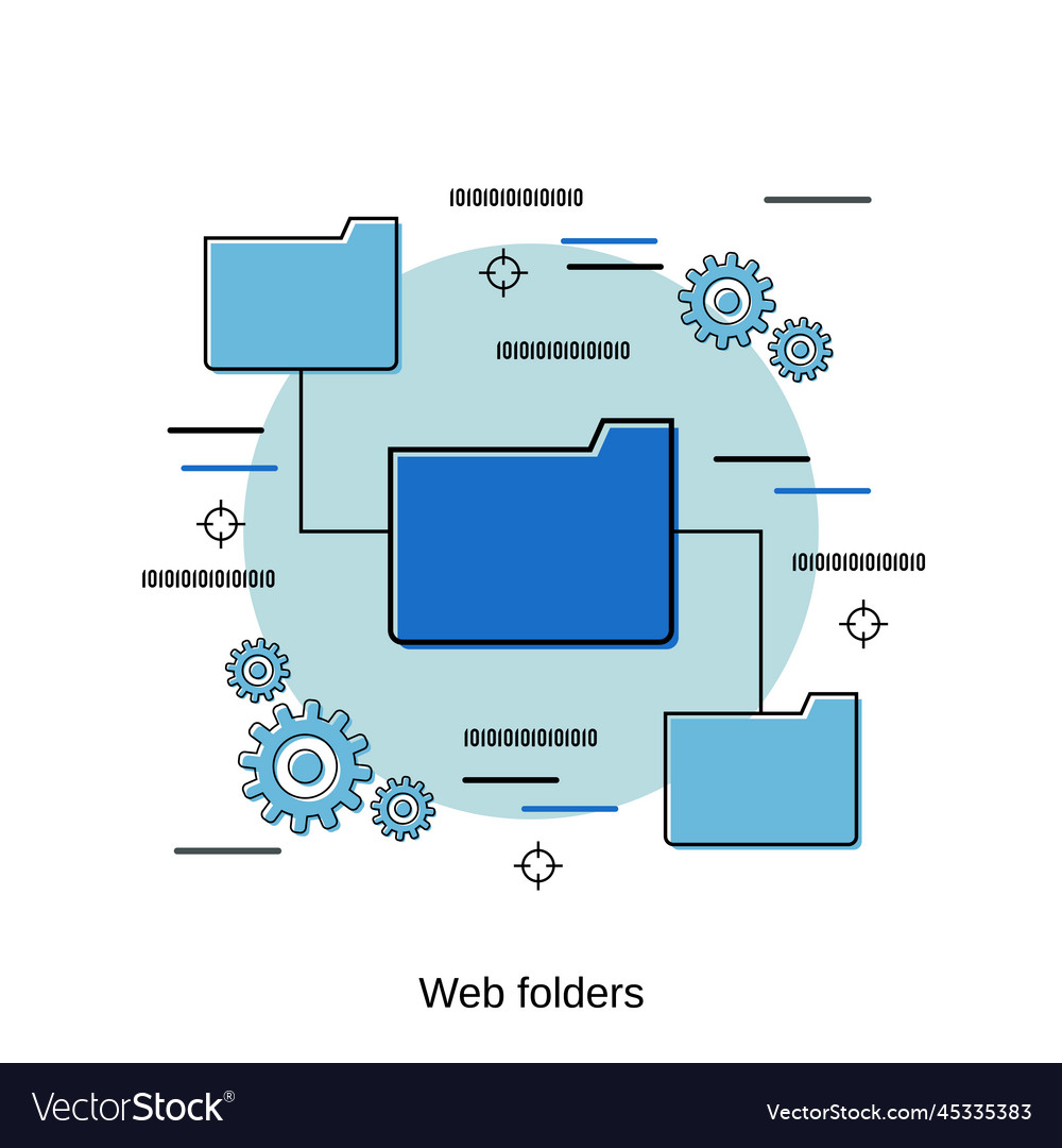 Web folders concept Royalty Free Vector Image - VectorStock