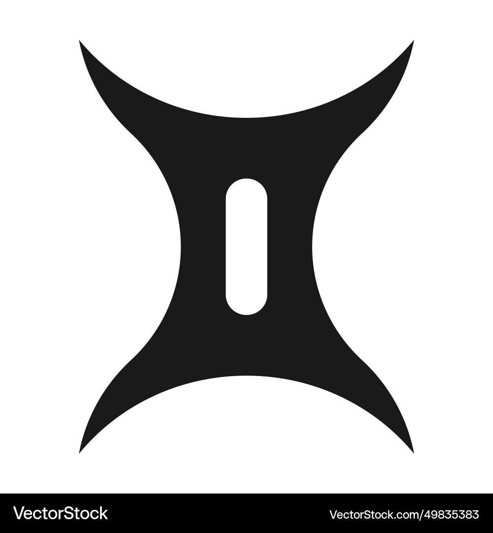 Zodiac star icon gemini symbol Royalty Free Vector Image