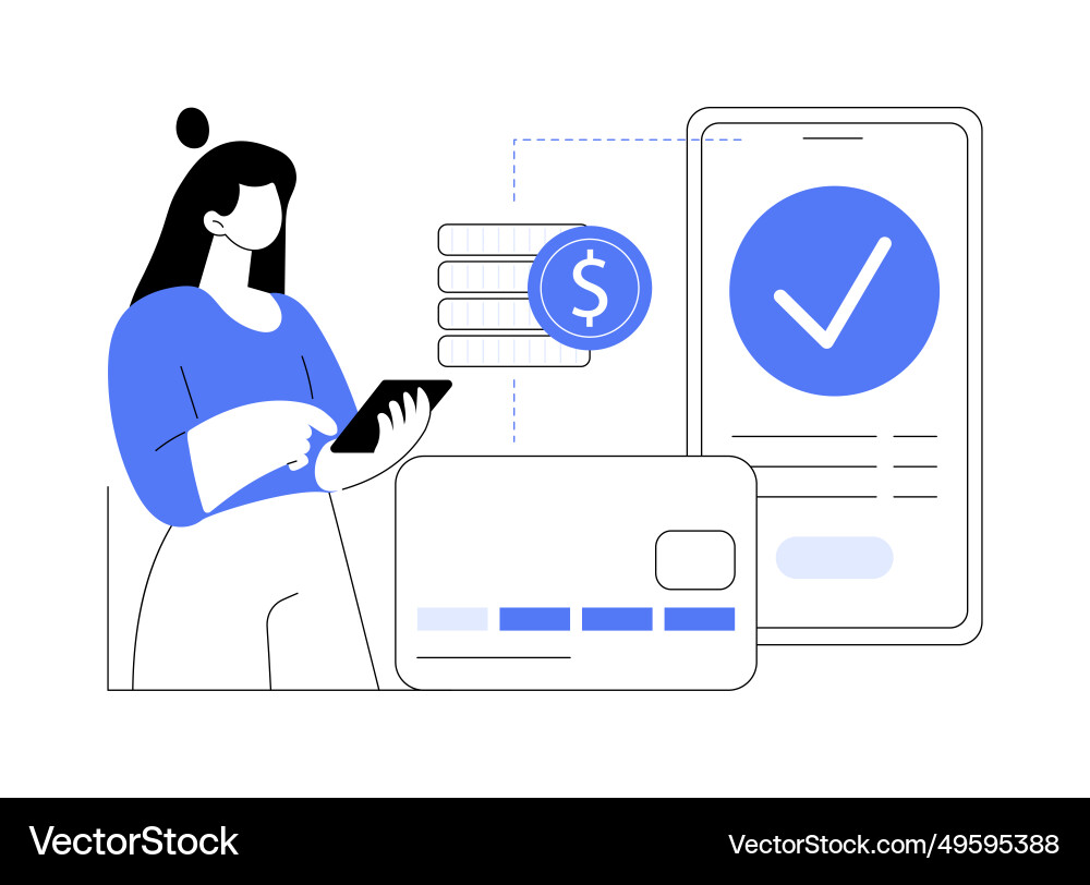 Bank transfer isolated cartoon Royalty Free Vector Image