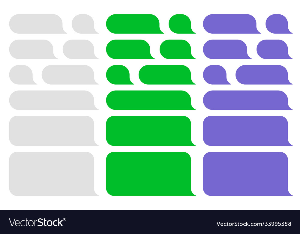 Blank message bubbles chat or messenger Royalty Free Vector