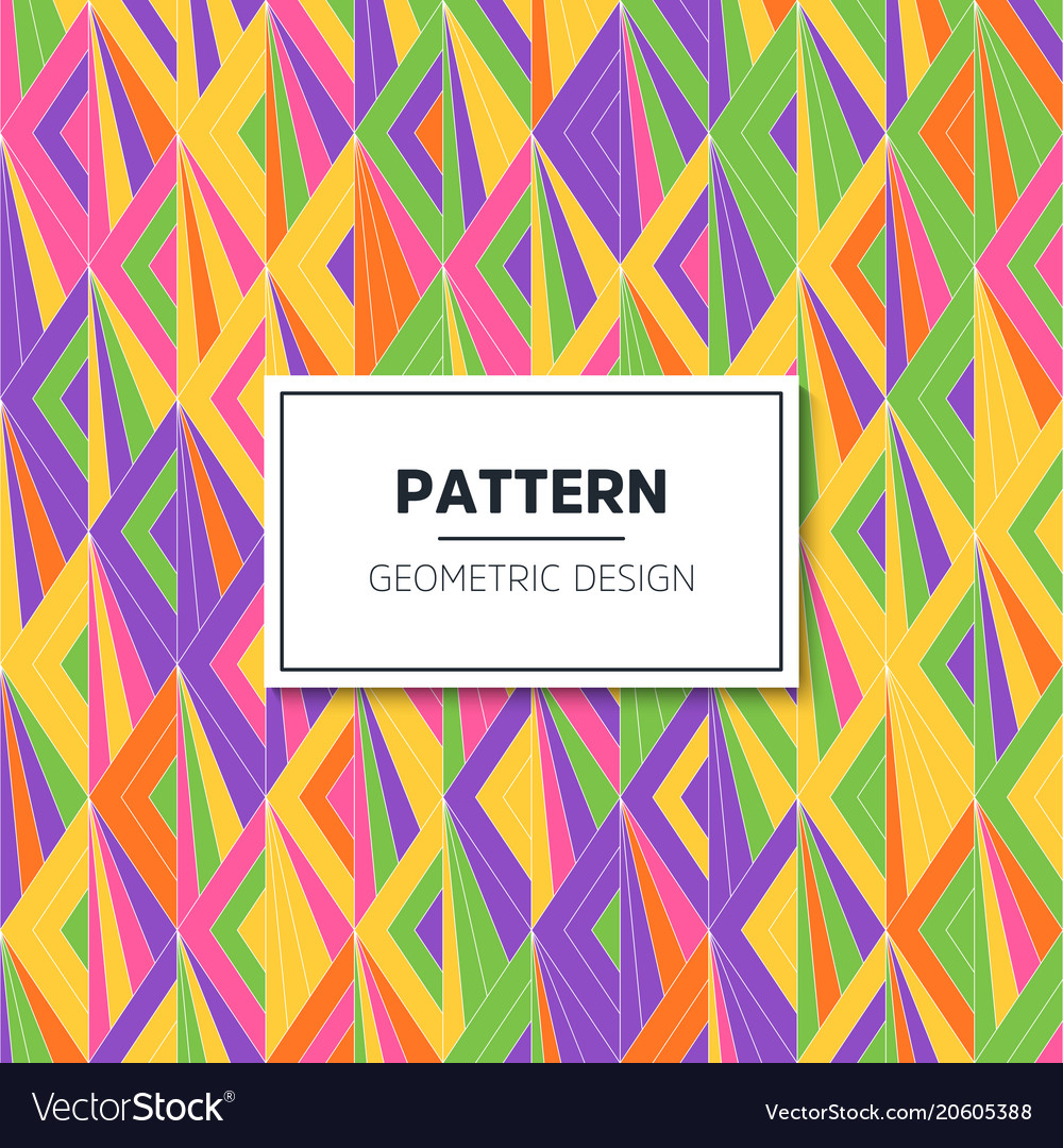 Color pattern geometric background Royalty Free Vector Image