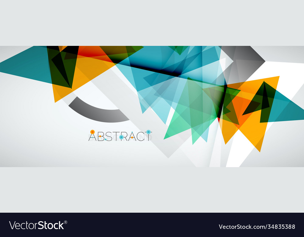 Geometric abstract background color triangle Vector Image