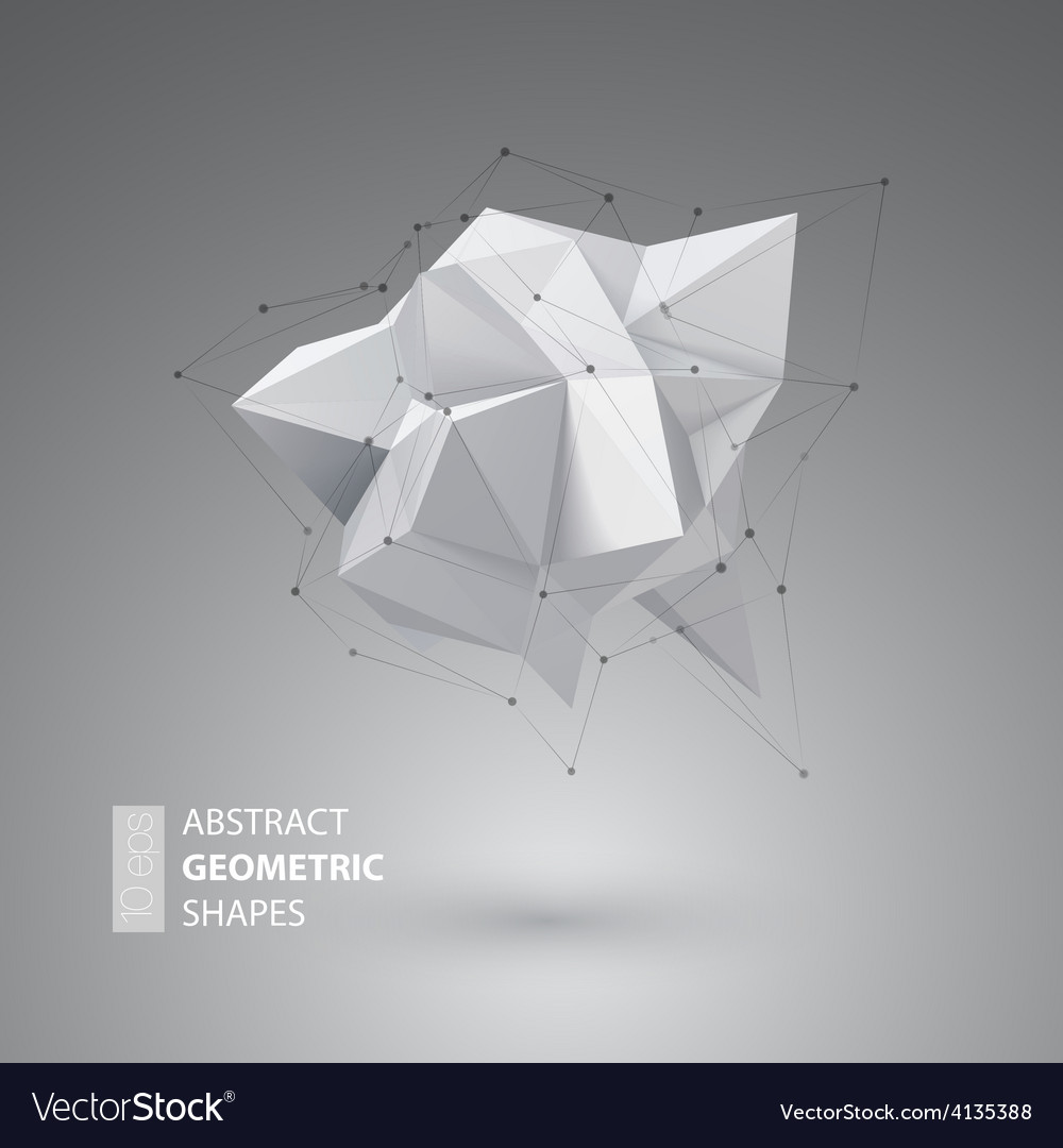 Low polygon geometry shape Royalty Free Vector Image