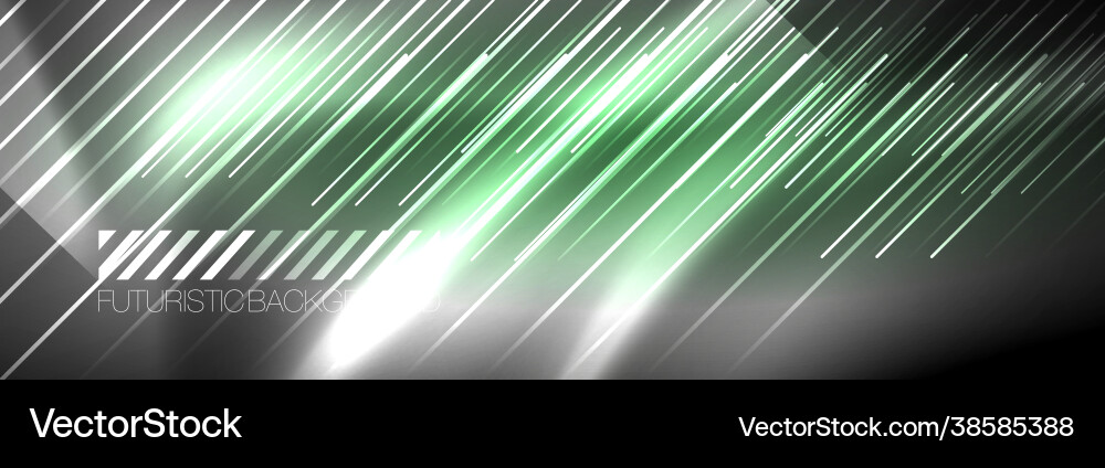 Neon glowing lines magic energy and light motion Vector Image