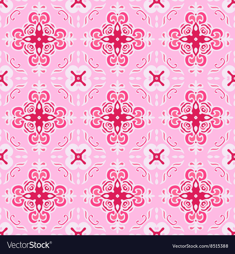 Pink Abstract seamless ornamental Royalty Free Vector Image