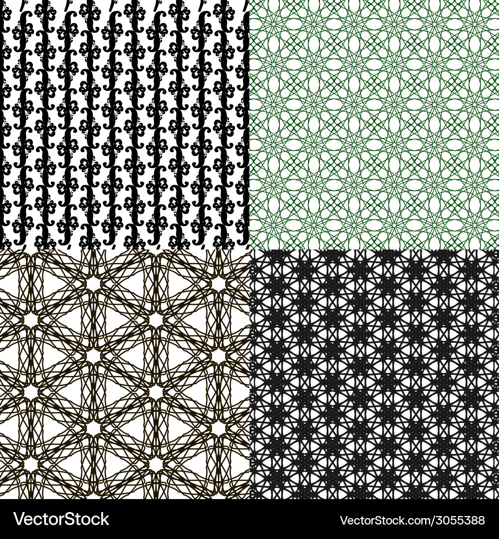 Set of geometric pattern in op art design Vector Image
