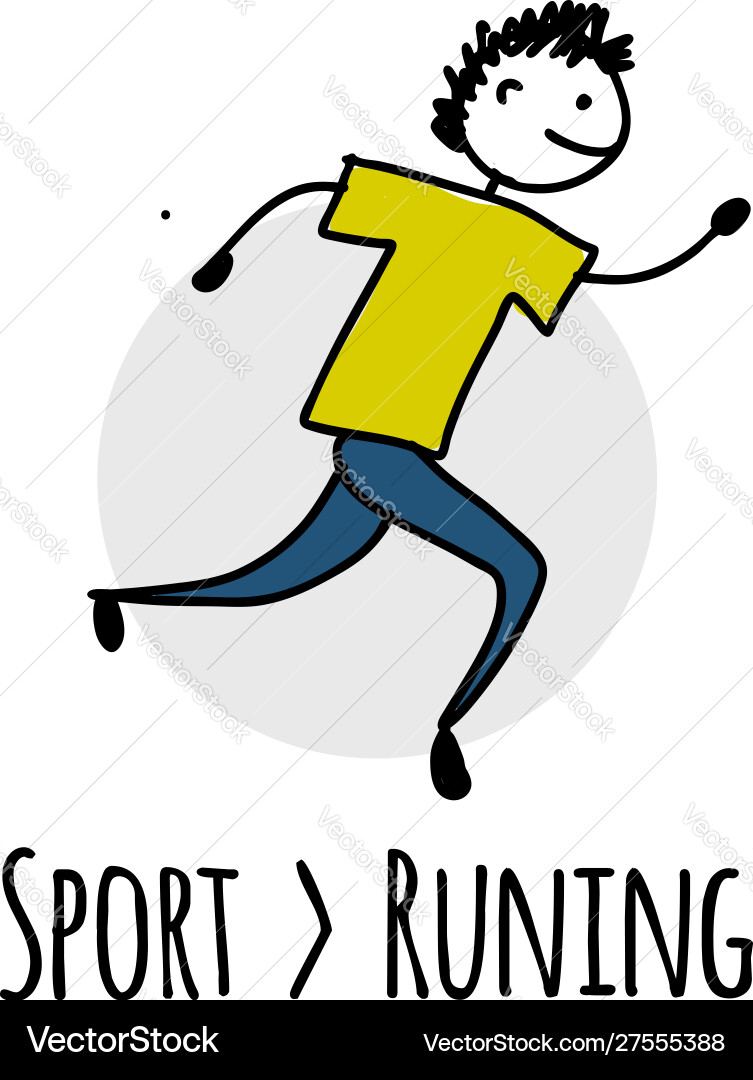 Sport icon design runner character Royalty Free Vector Image