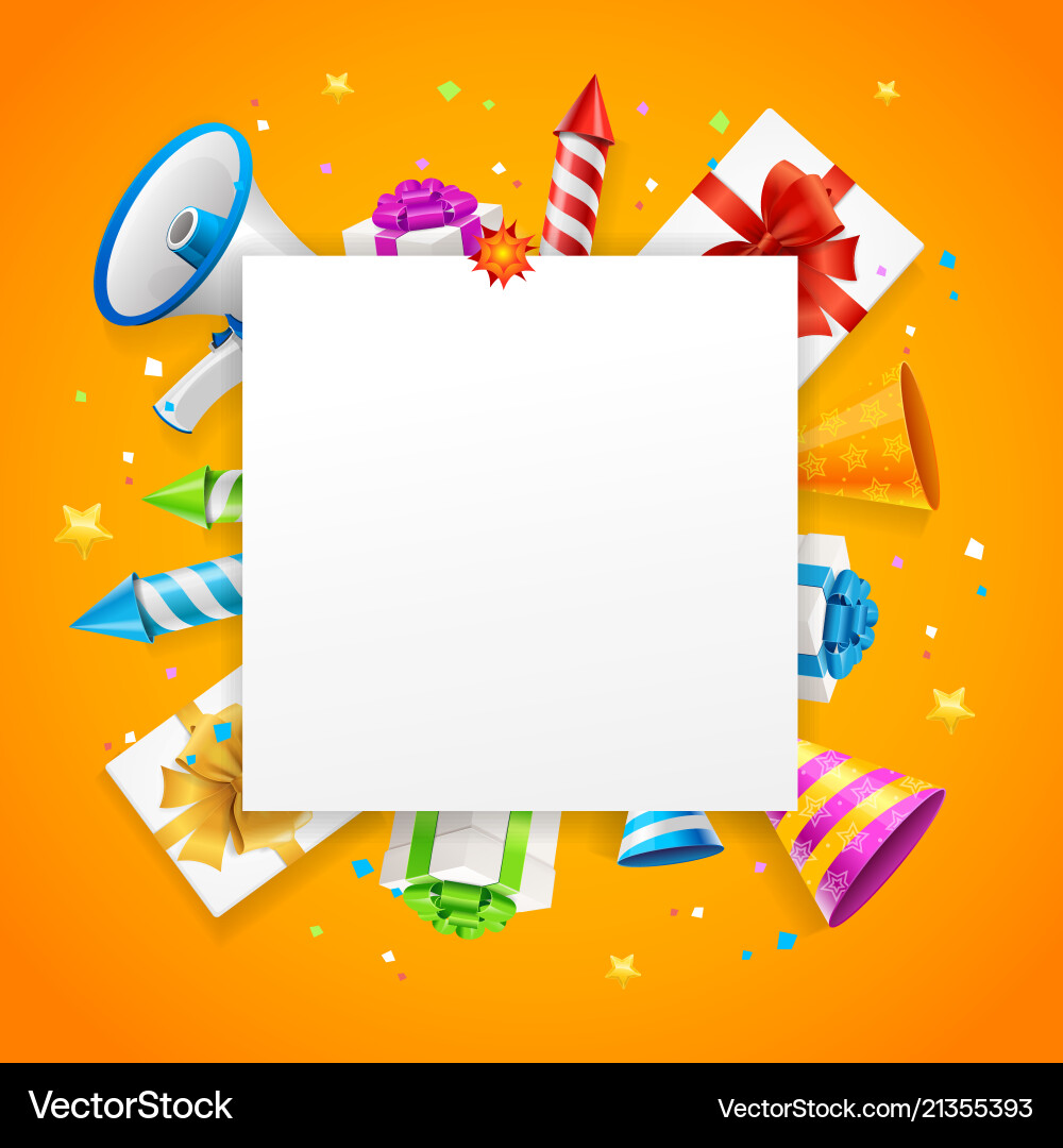 Birthday or anniversary celebration banner card Vector Image