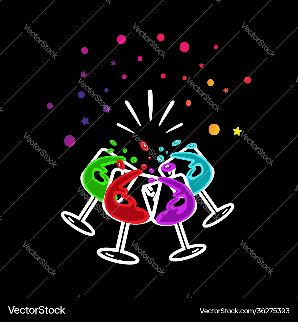 Cocktail party celebration event abstract Vector Image