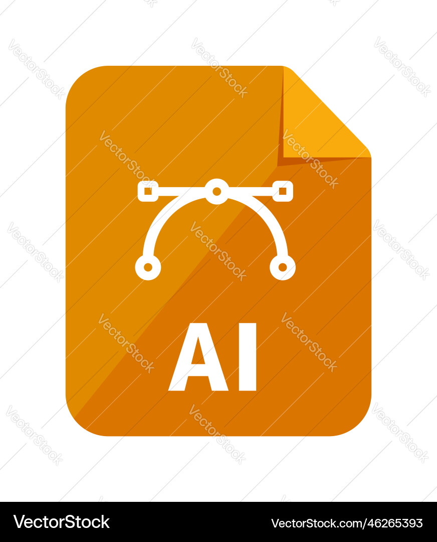 File formats icon ai Royalty Free Vector Image