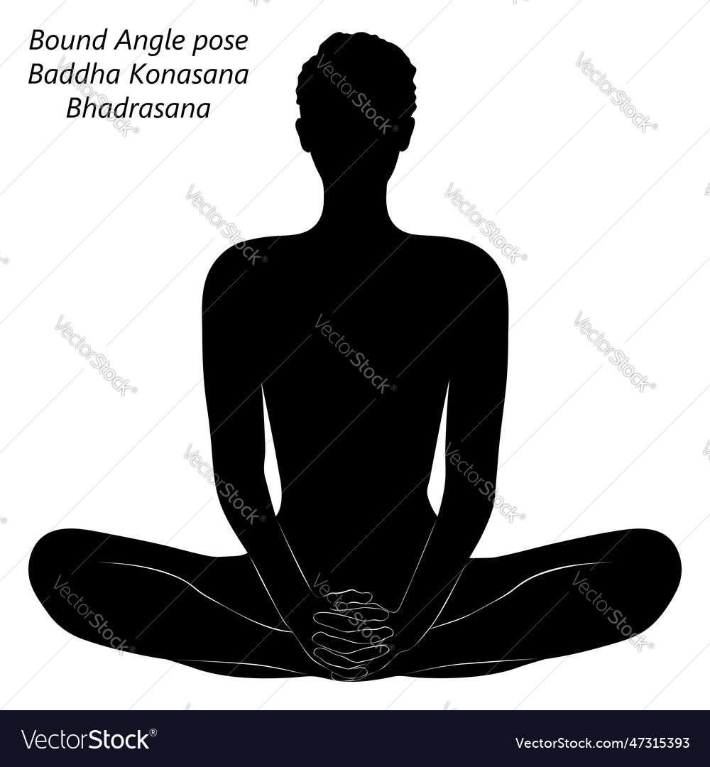 Flat black silhouette of young woman practicing Vector Image Flat black silhouette of young woman practicing Vector Image