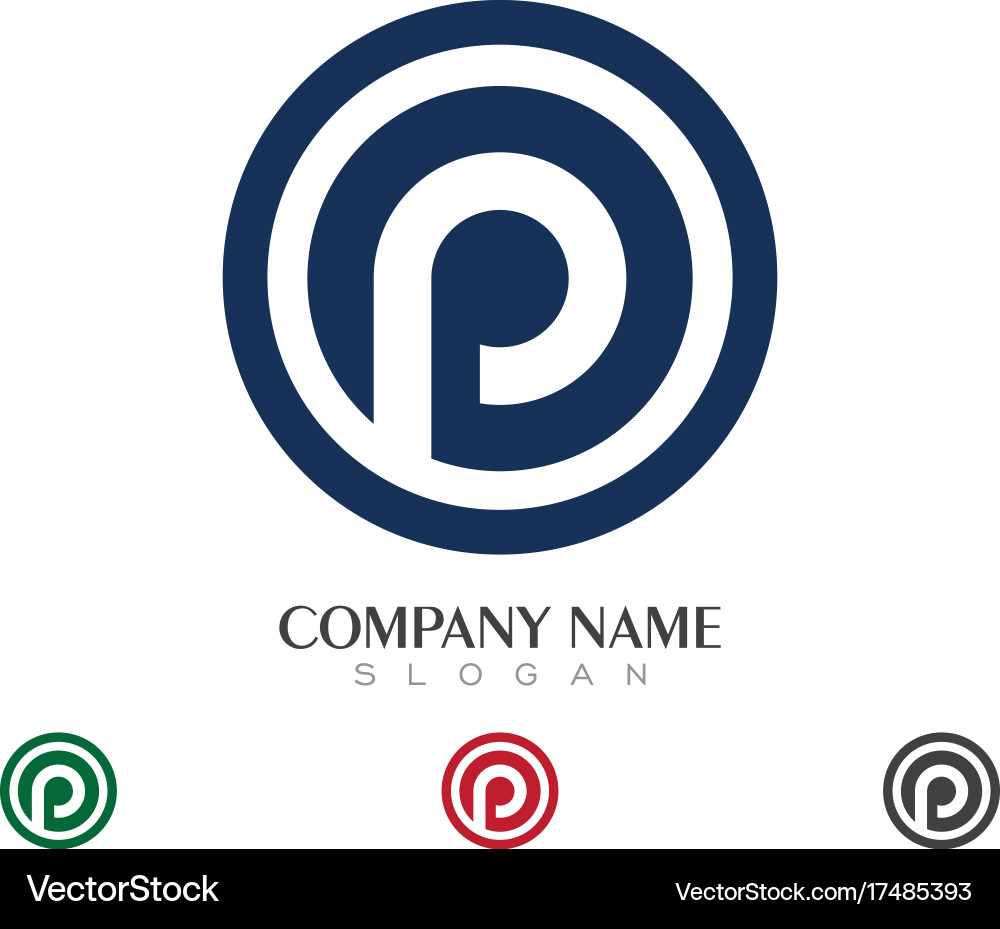 P letter logo business Royalty Free Vector Image