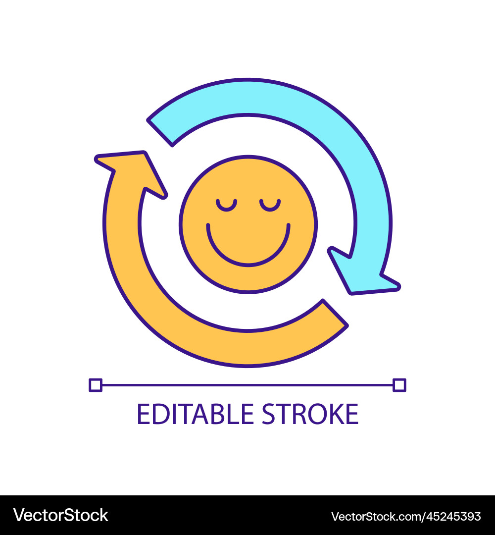 Positive mindset rgb color icon Royalty Free Vector Image