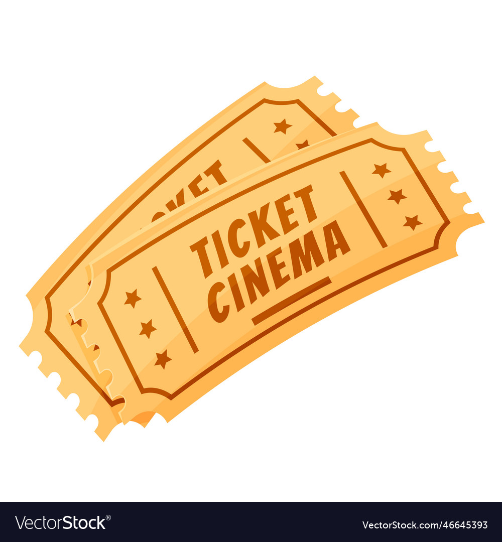 Two vintage cinema ticket entertainment entry Vector Image