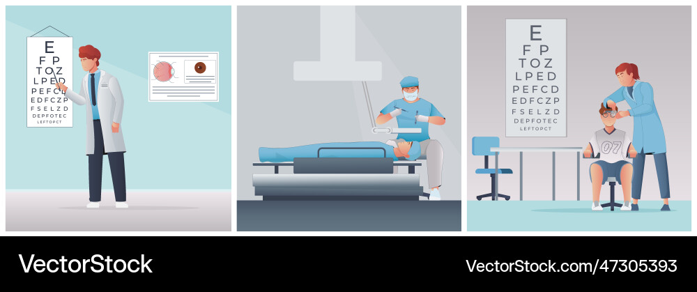 Vision correction flat Royalty Free Vector Image