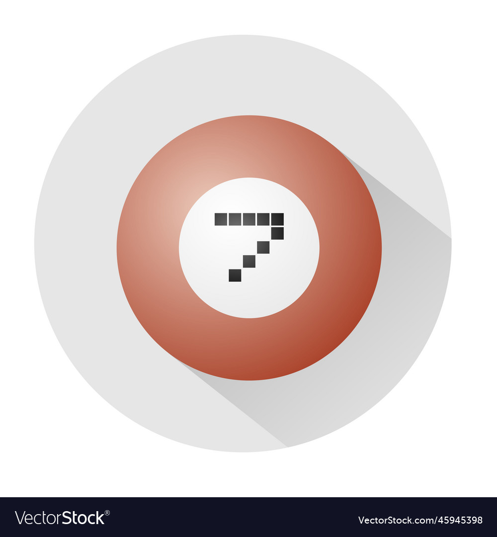 Billiards ball number seven symbol Royalty Free Vector Image Billiards ball number seven symbol Royalty Free Vector Image