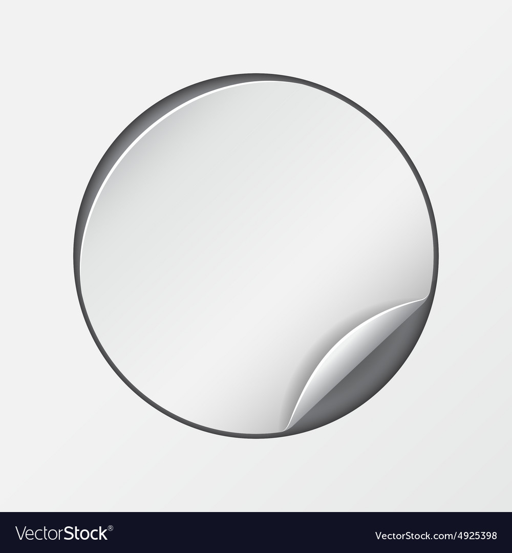 Blank white round promotional sticker Royalty Free Vector Blank white round promotional sticker Royalty Free Vector