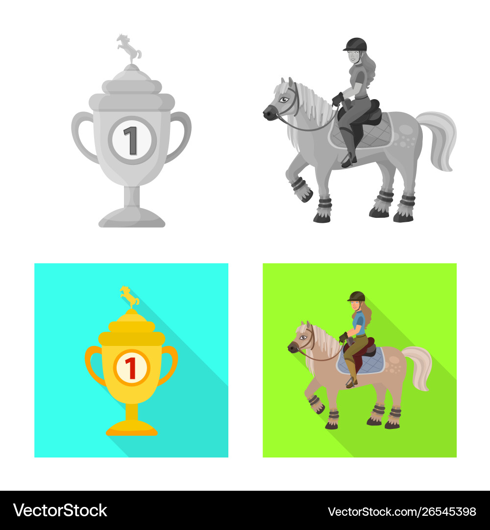 Equipment and riding symbol Royalty Free Vector Image