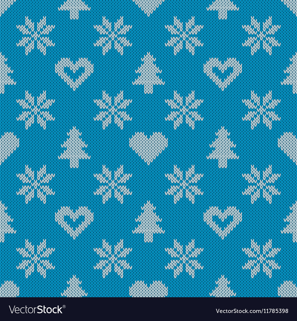 Knitted seamless pattern Royalty Free Vector Image