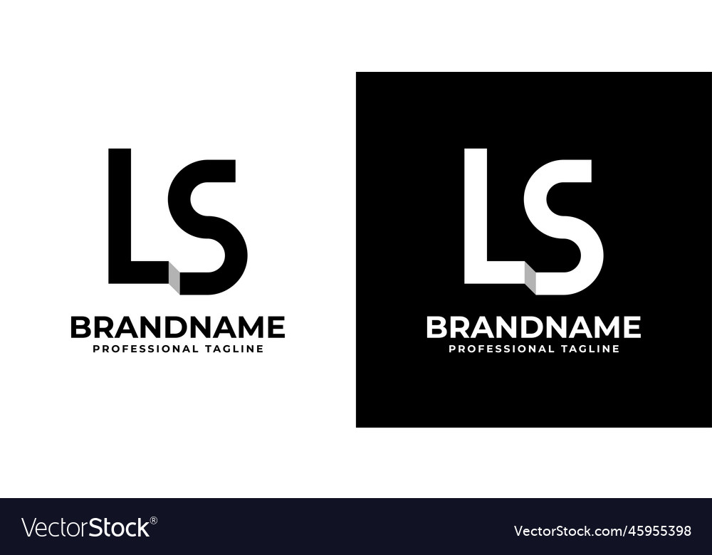 Letter ls monogram logo suitable for any business Vector Image