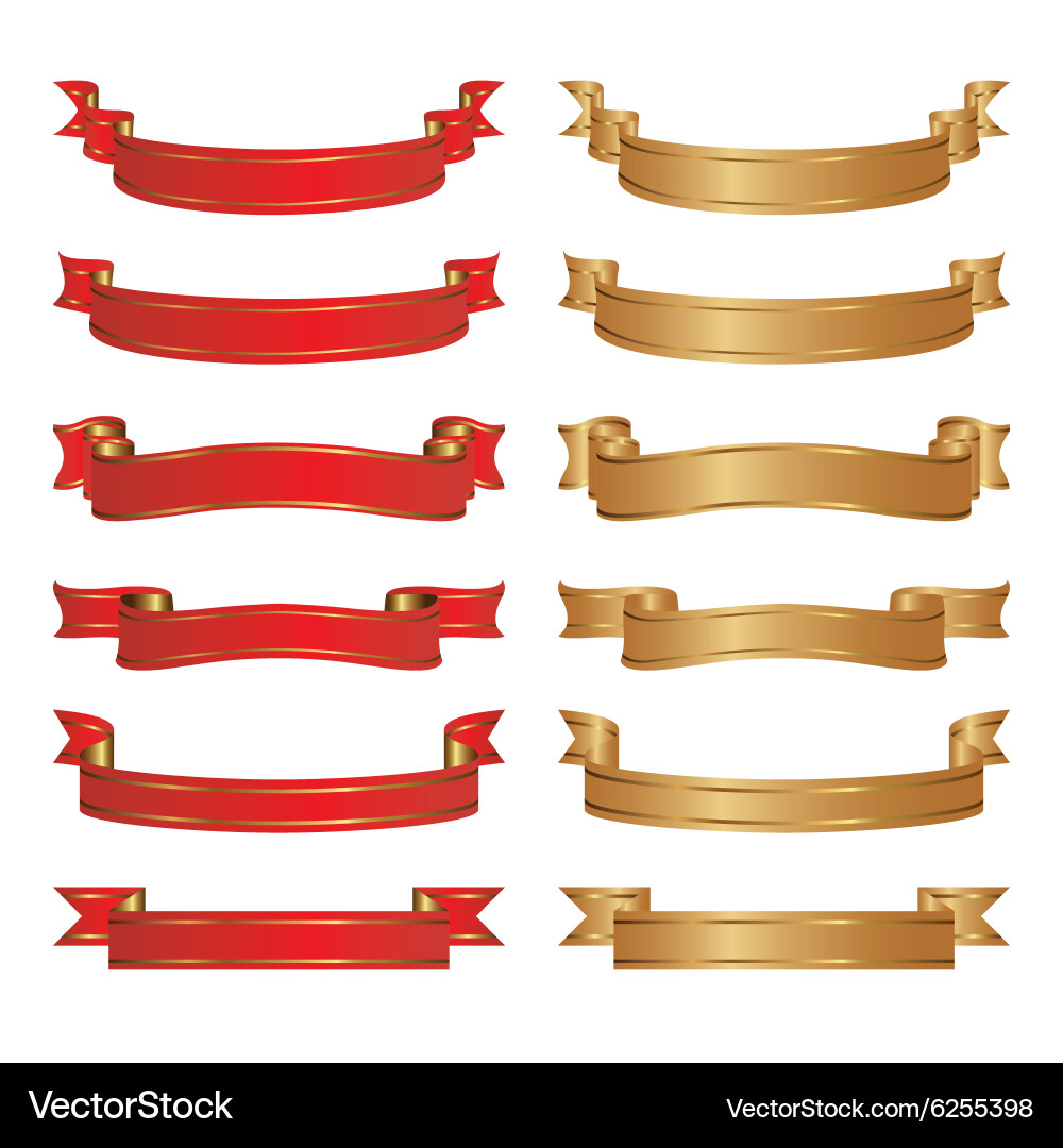 Set of ribbons Royalty Free Vector Image - VectorStock