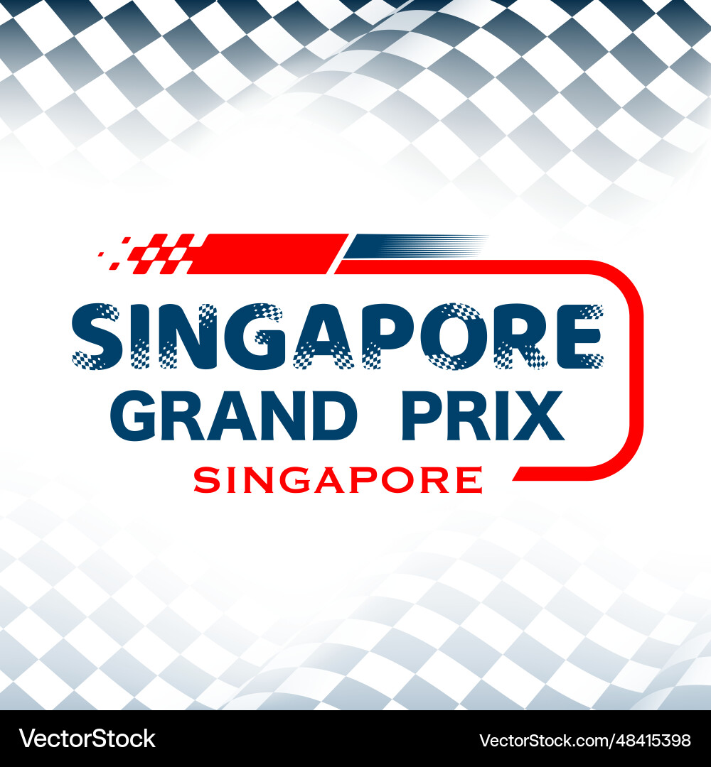 Singapore grand prix checkered background Vector Image