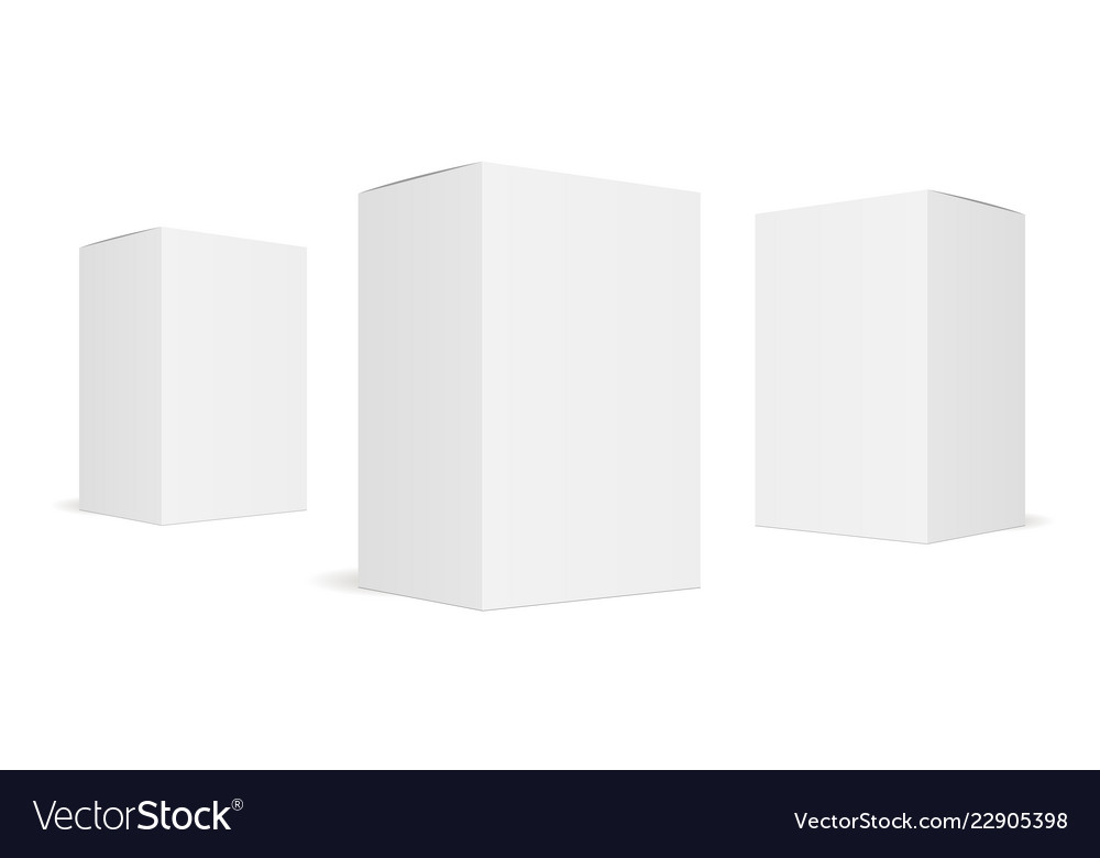 Three white blank boxes Royalty Free Vector Image