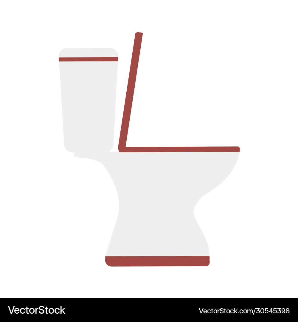 Toilet bowl on white background Royalty Free Vector Image