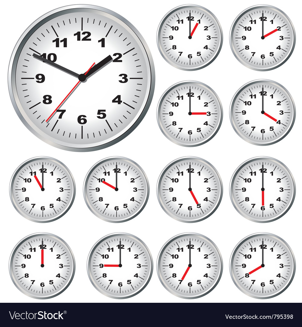 Wall clock Royalty Free Vector Image - VectorStock