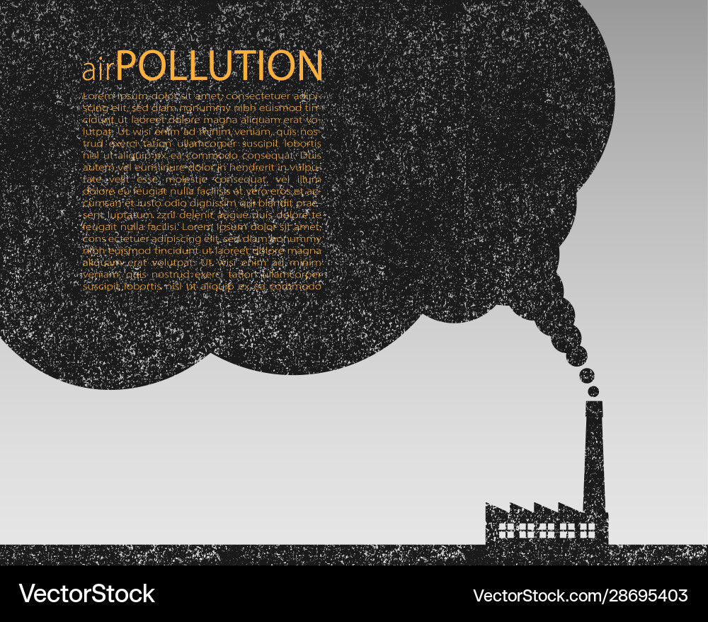 Air pollution grunge background template industri Vector Image