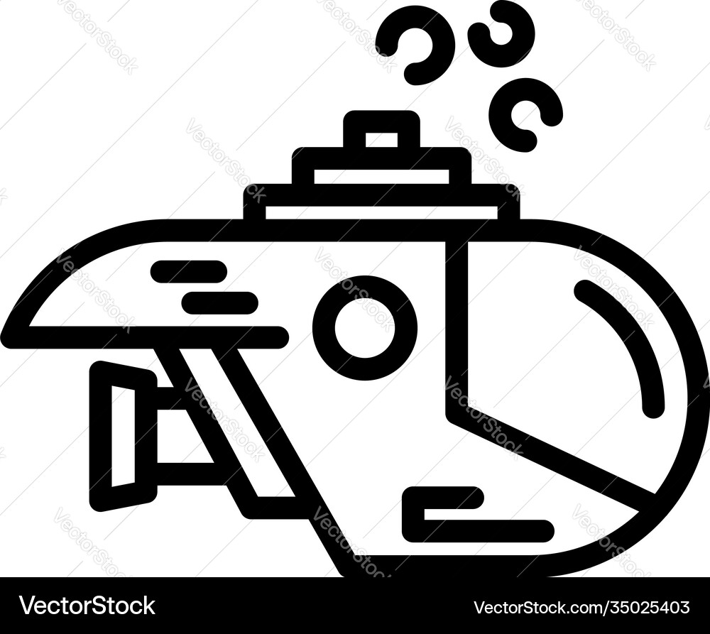 Bathyscaphe icon outline style Royalty Free Vector Image