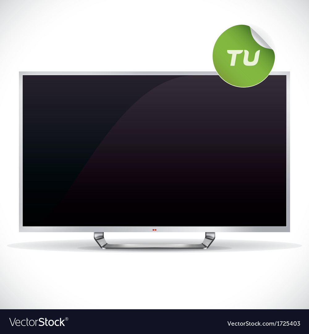 Black Glossy LCD TV Royalty Free Vector Image - VectorStock