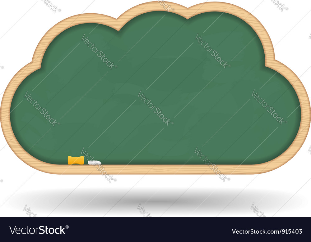 Blackboard cloud Royalty Free Vector Image - VectorStock