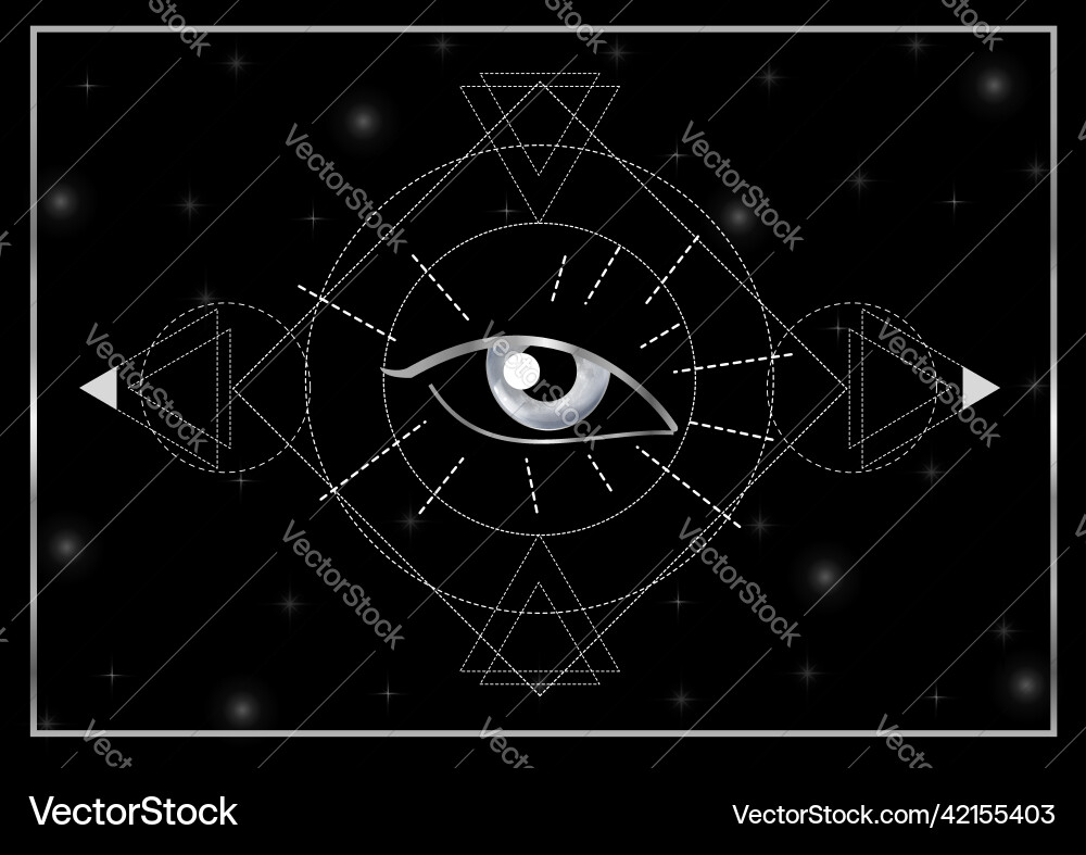 Esoteric third eye of providence in magical Vector Image