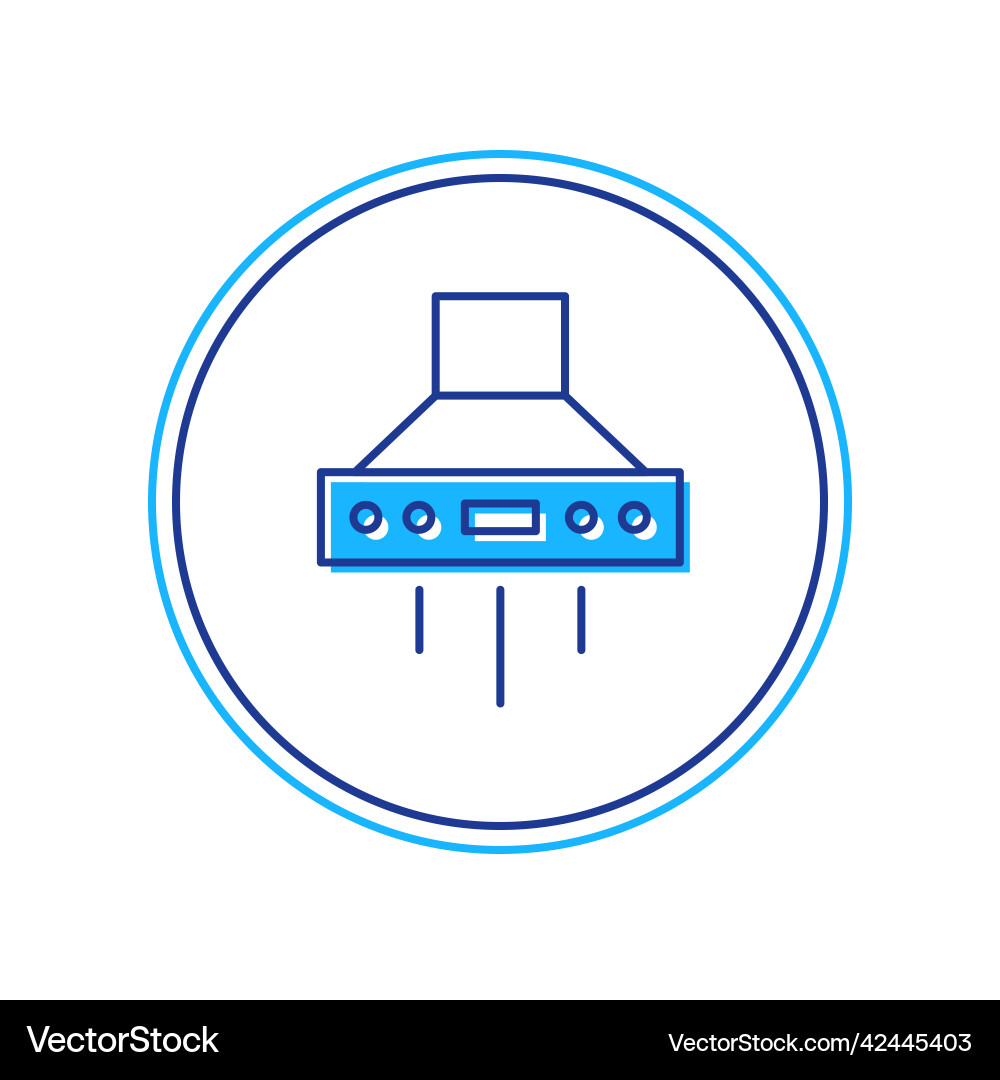 Filled outline kitchen extractor fan icon isolated