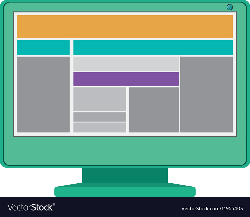 Isolated computer device design Royalty Free Vector Image