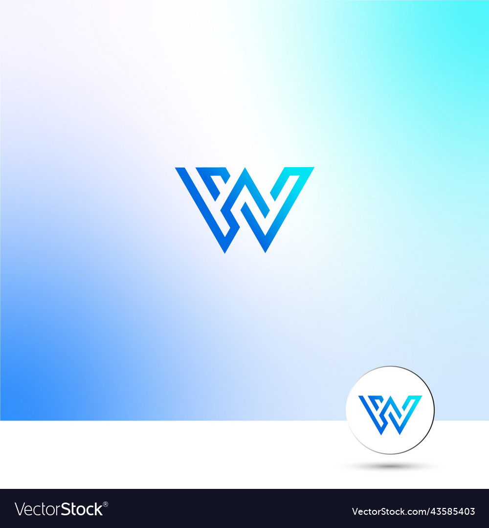 Letter w w logo design concept Royalty Free Vector Image