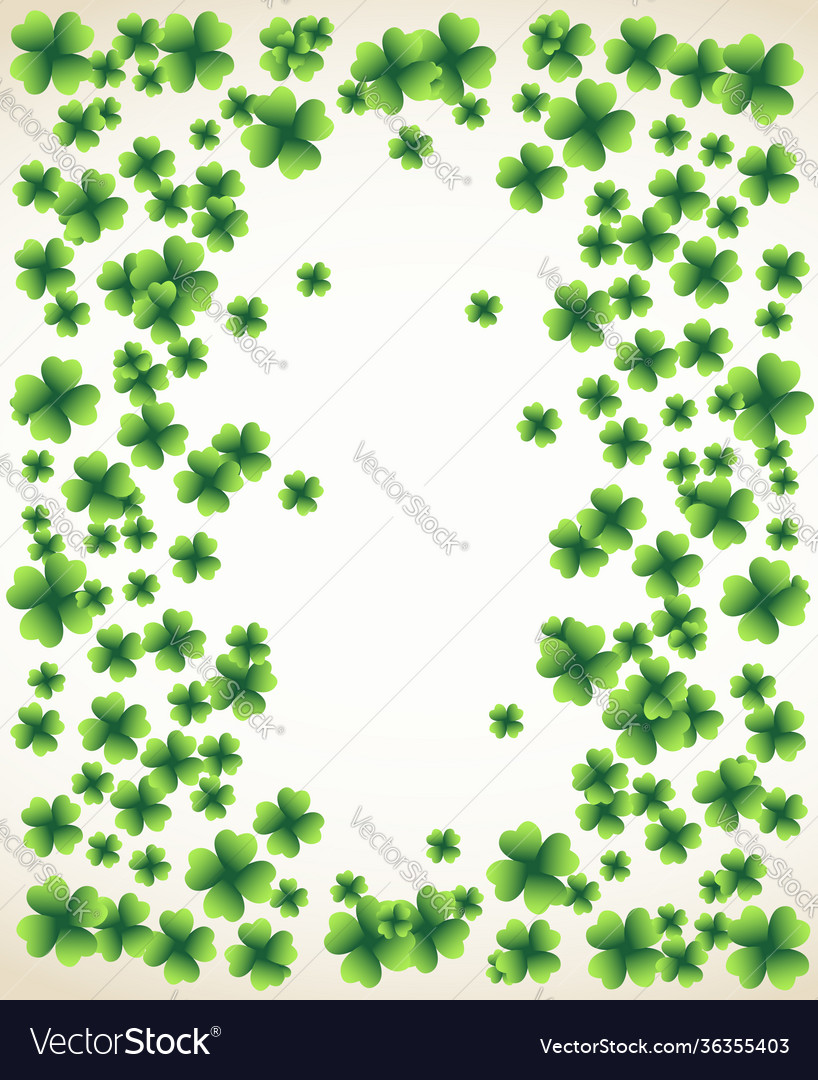 Saint patricks day frame background Royalty Free Vector
