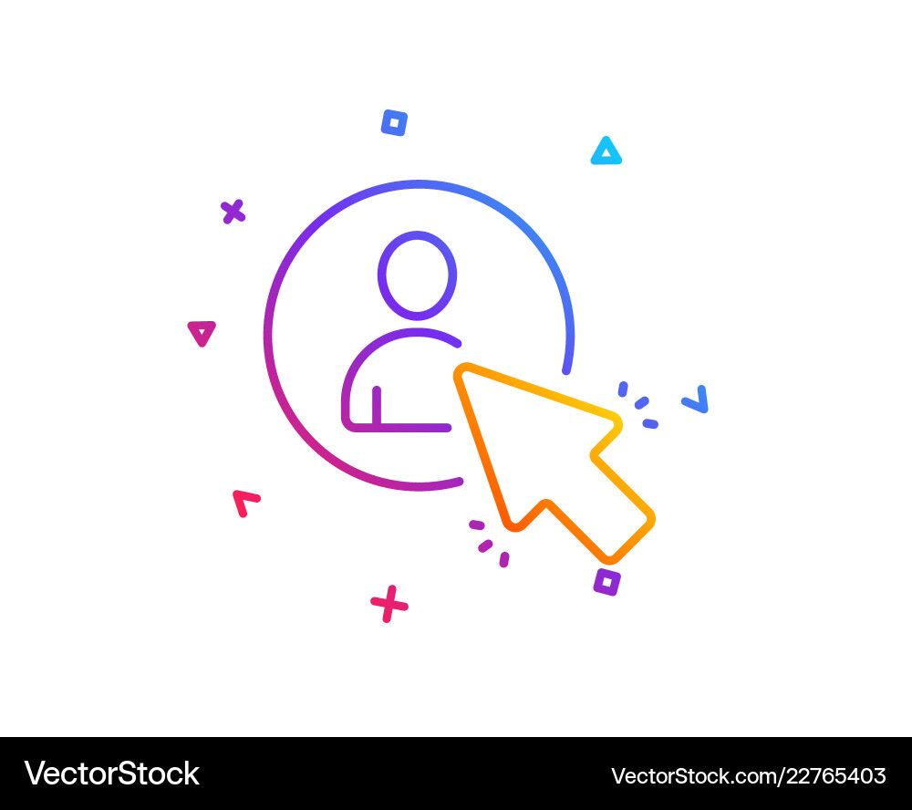 Select user line icon business management sign Vector Image