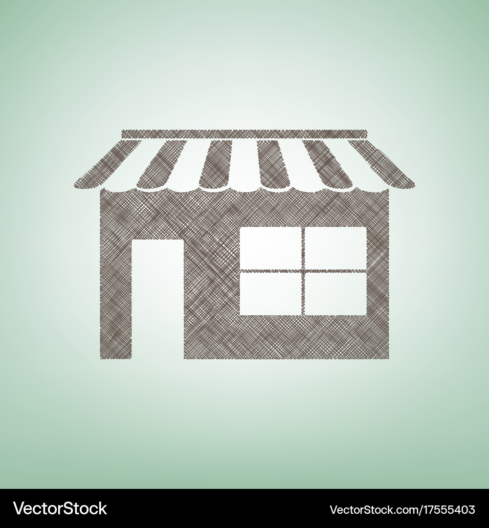 Store sign brown flax icon Royalty Free Vector Image