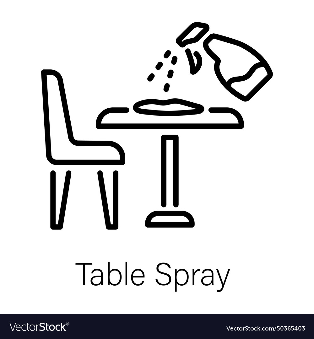 Table spray Royalty Free Vector Image - VectorStock