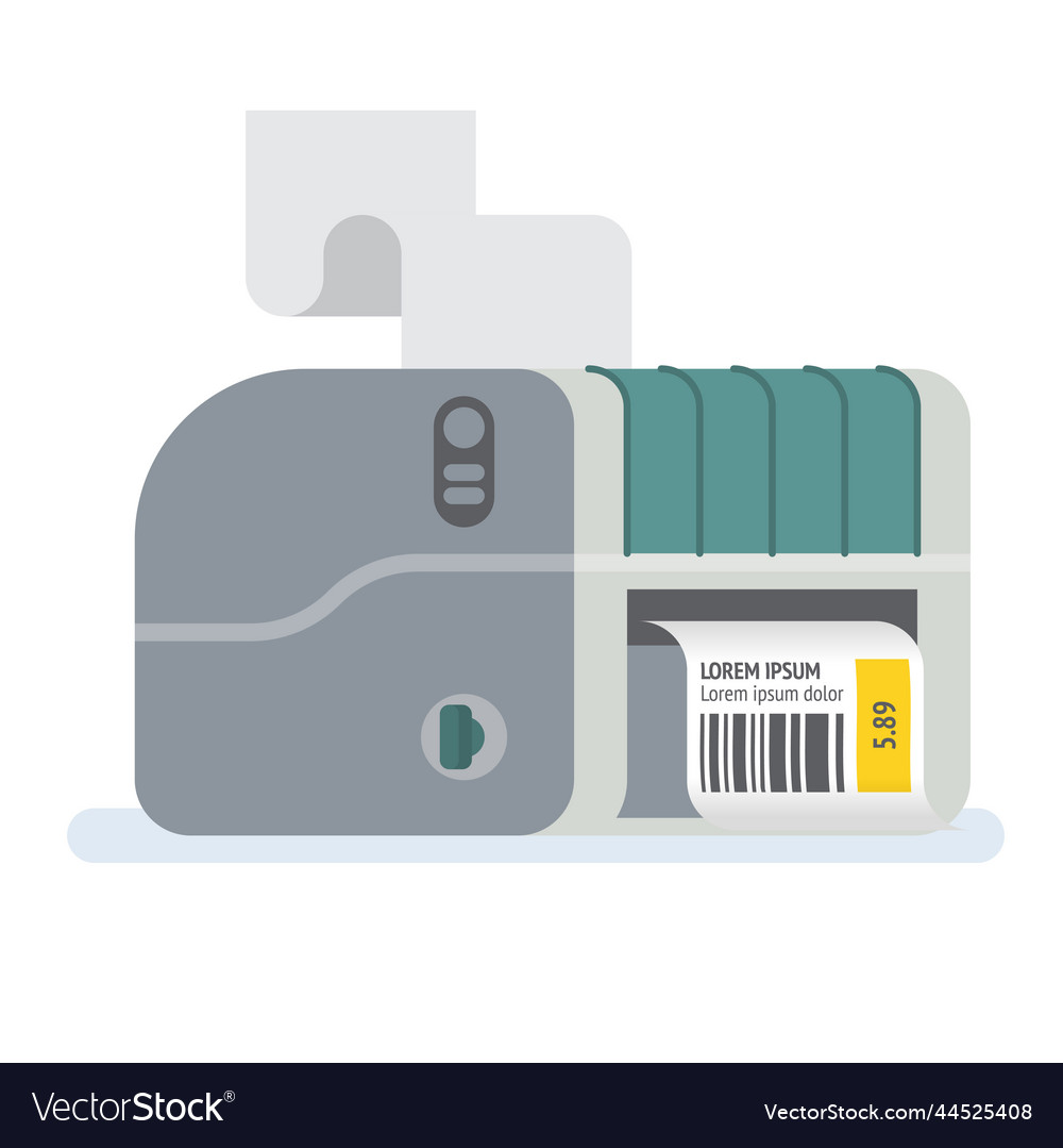 Bar code printer label printer Royalty Free Vector Image