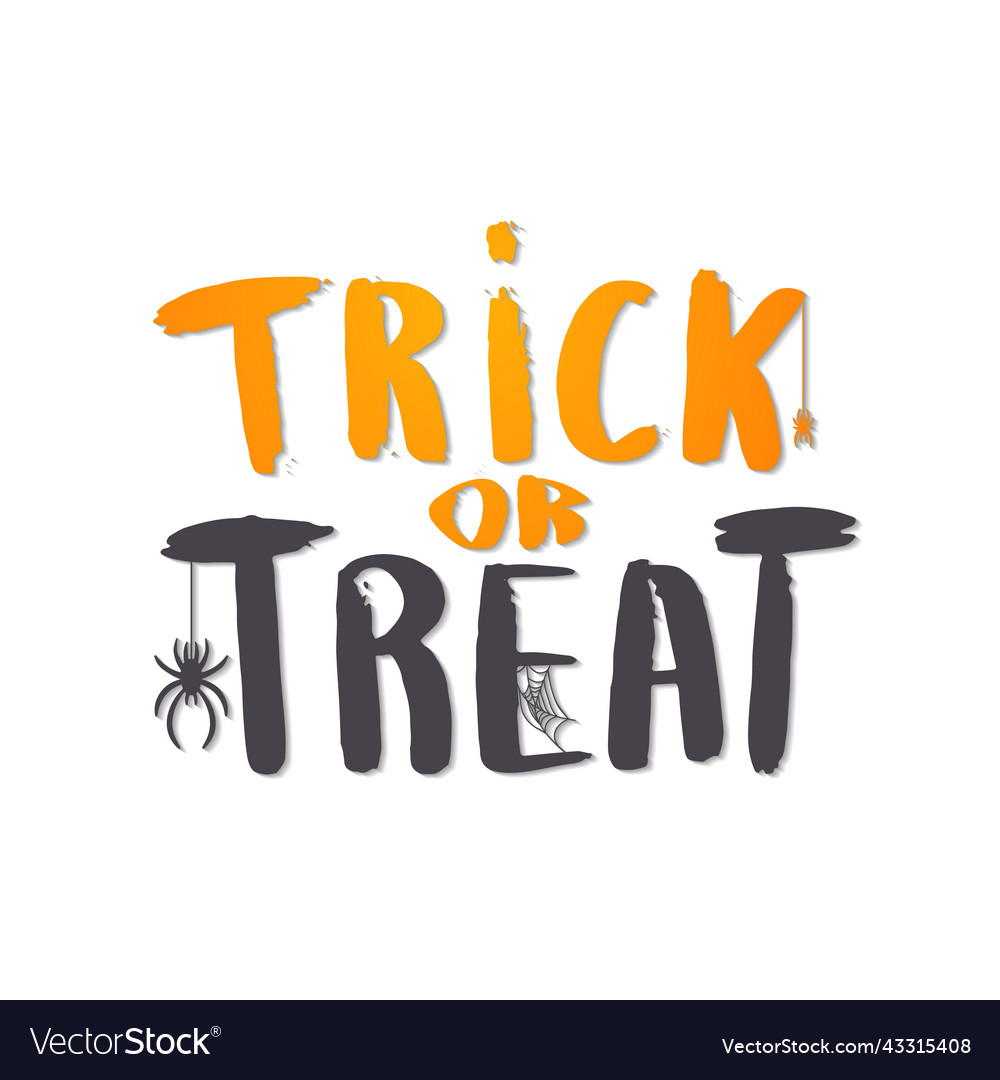 Collection trick or treat lettering template Vector Image Collection trick or treat lettering template Vector Image