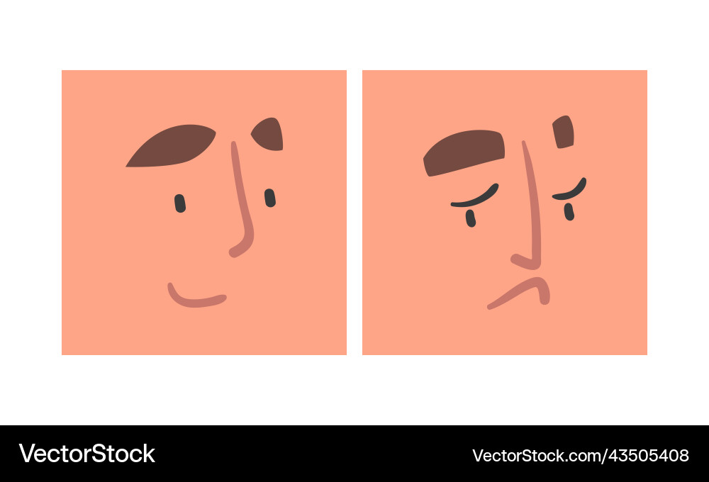 Face expression and emotion with eyebrow and mouth